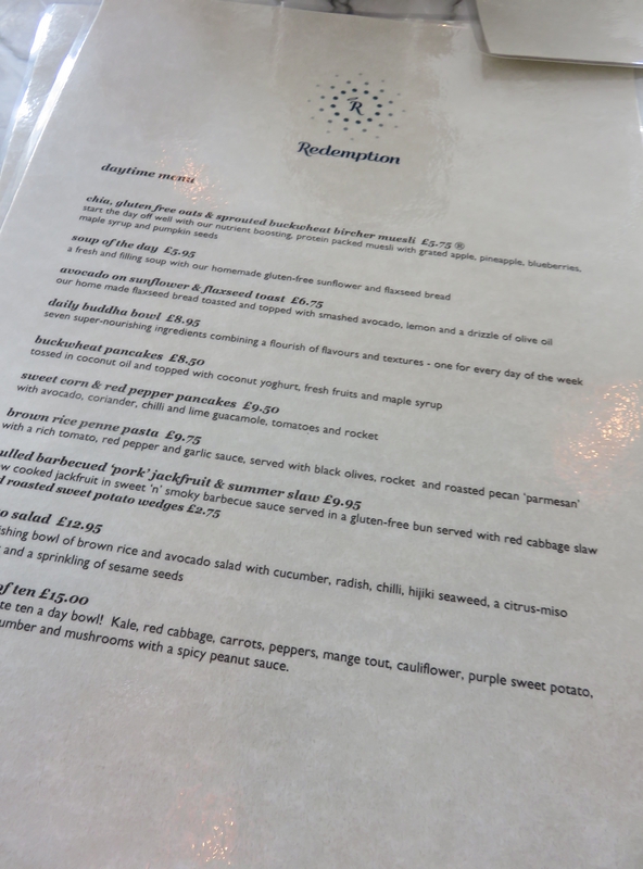 #142 Light lunch at vegan resto Redemption, London | The Bruges Vegan